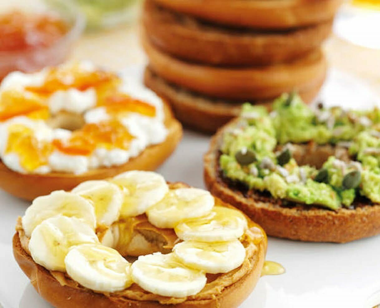 Breakfast Bagels with 3 Toppings Recipes - The Recipe Website